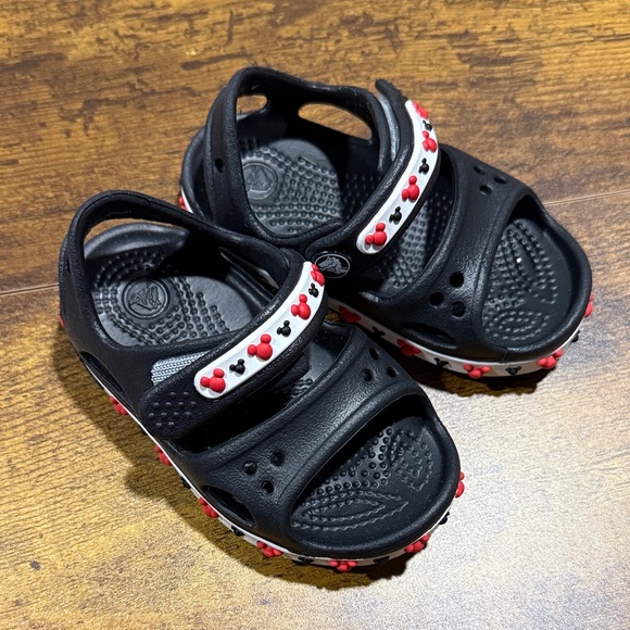 CROCS | Shoes | Crocs Mickey Mouse Black And Red Sandals | Poshmark